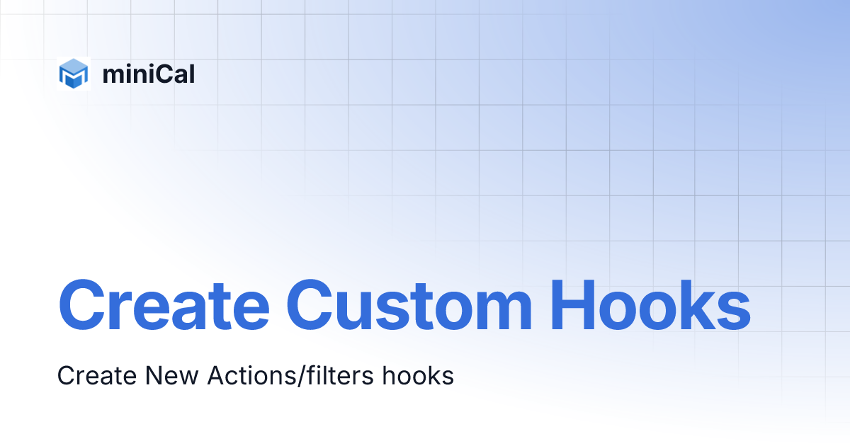 Create Custom Hooks | miniCal
